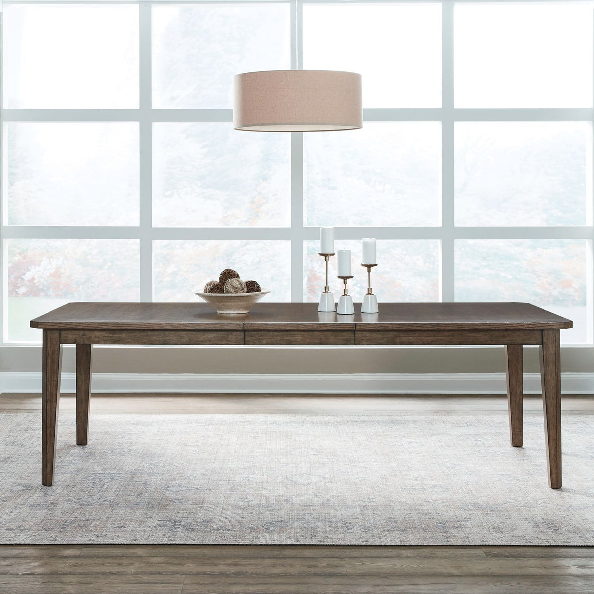 Carolina Park - Rectangular Leg Table - Brown — Railway Freight Furniture