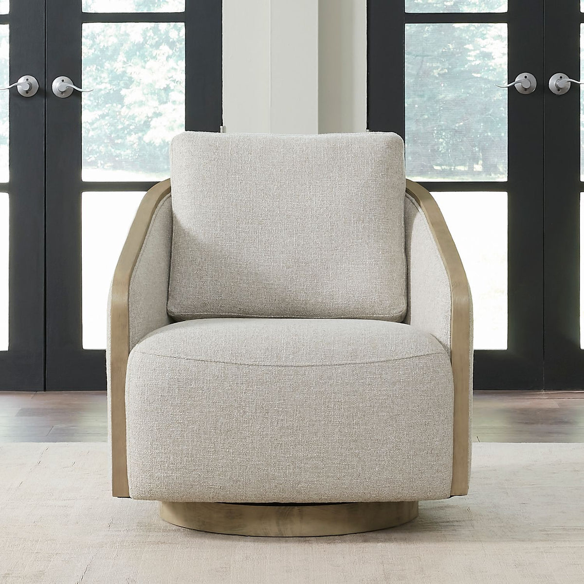 Nora - Upholstered Swivel Accent Chair — Railway Freight Furniture