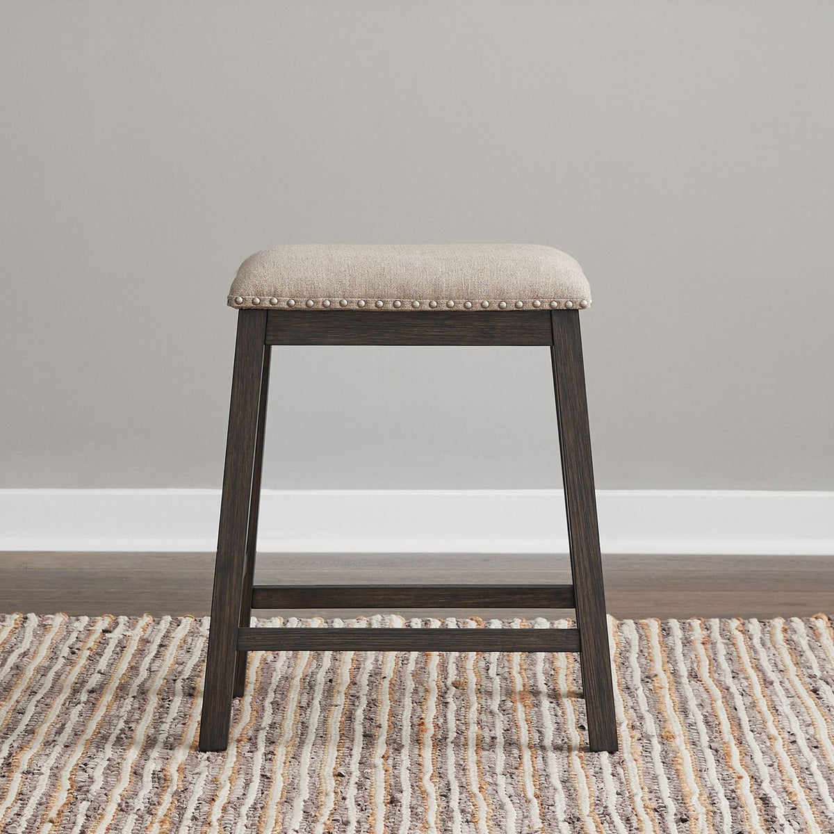 Harrison - Upholstered Console Stool - Brown — Railway Freight Furniture