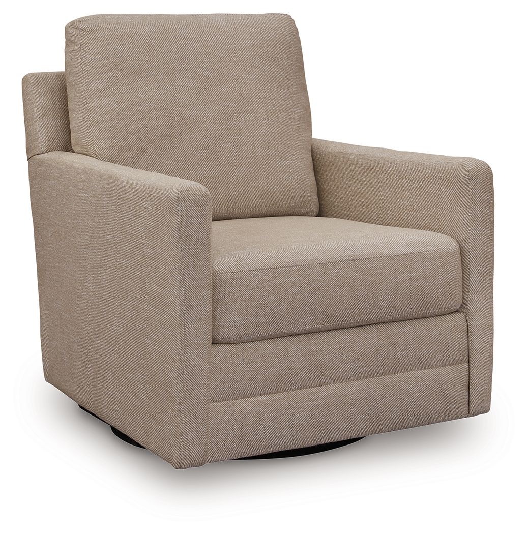 Freybourne Next-Gen Nuvella - Twill - Swivel Accent Chair — Railway ...