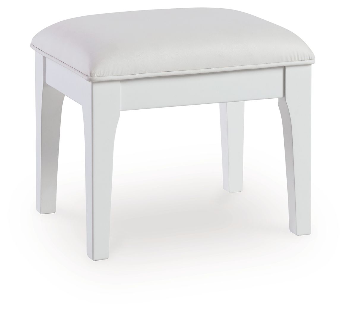 Chalanna - White - Vanity Stool — Railway Freight Furniture