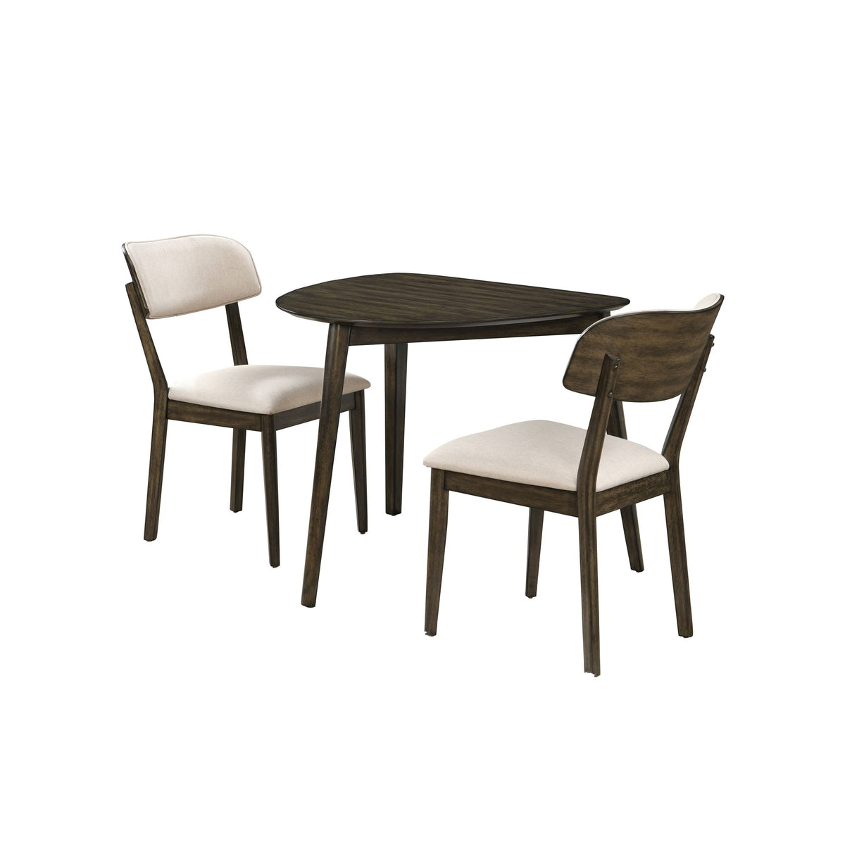Rex - Guitar Pick Corner Table With 2 Chairs - Dark Brown — Railway ...