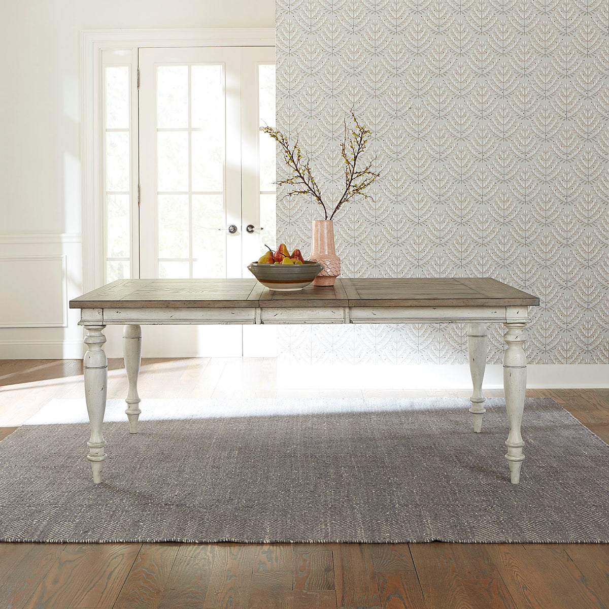 Whitney - Rectangular Leg Table - White — Railway Freight Furniture