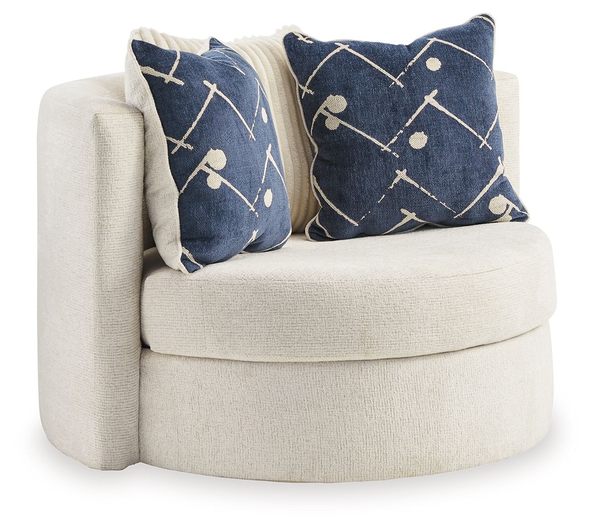 Padova - Ivory - Swivel Accent Chair — Railway Freight Furniture
