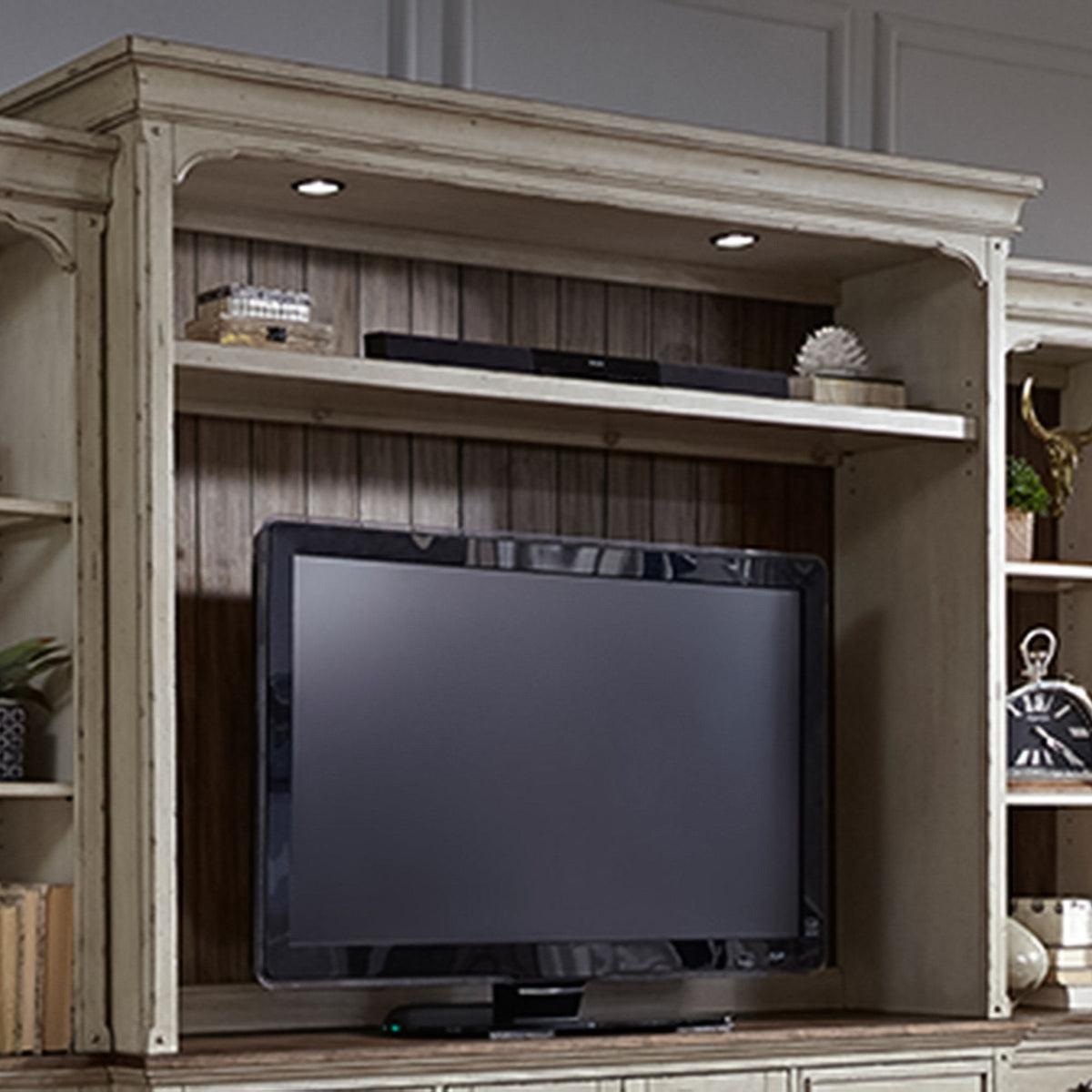 Morgan Creek - Entertainment Hutch - White — Railway Freight Furniture